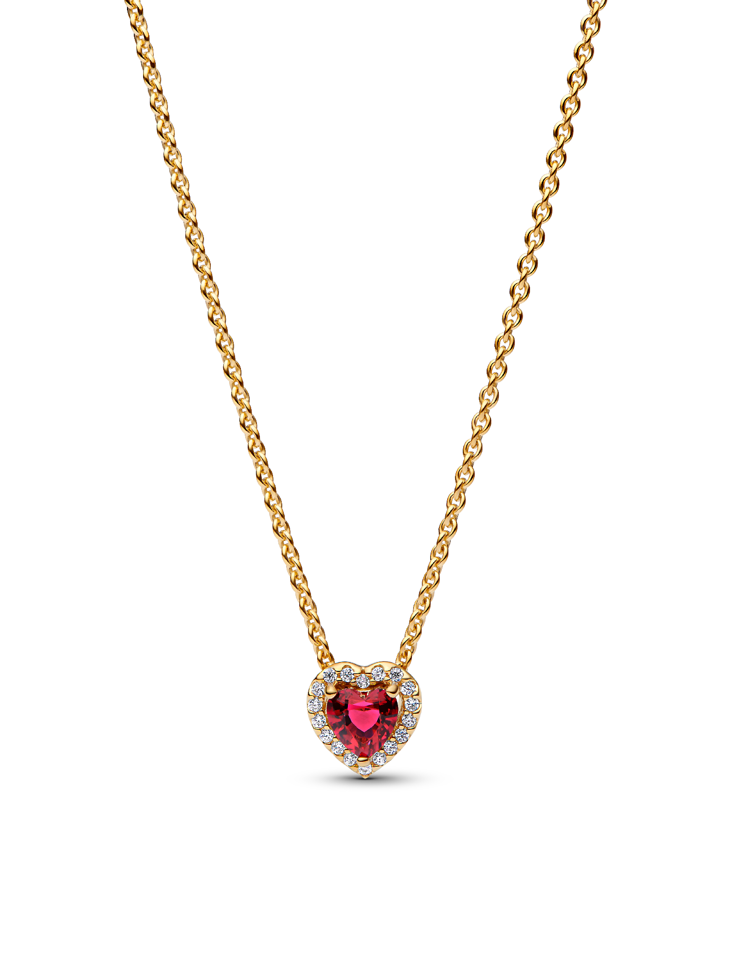 Red Heart Necklace and earring set | Gold plated | Pandora US