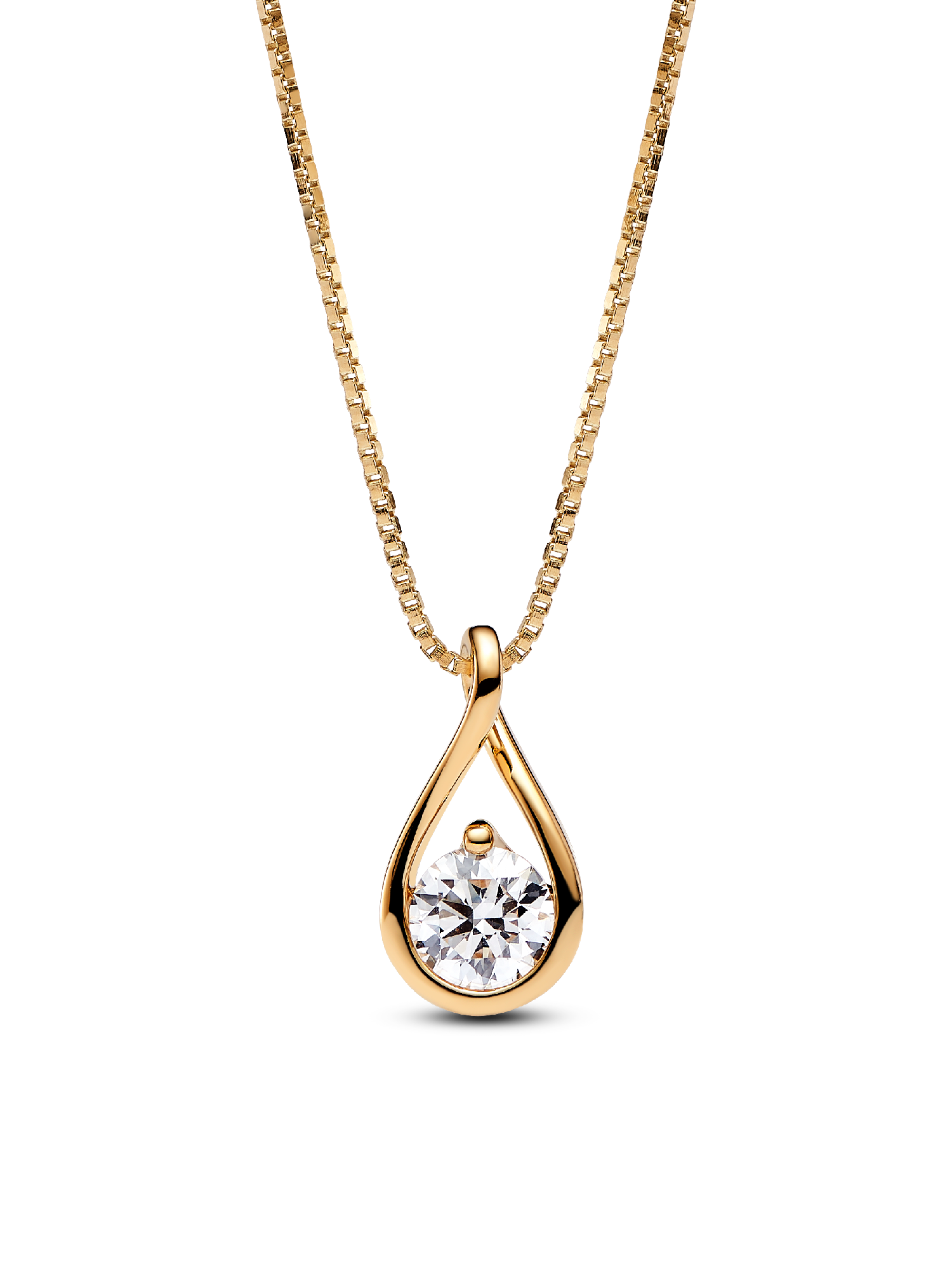 Pandora Infinite 14k Gold Lab-grown Diamond Pendant Necklace | Gold ...